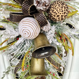 Christmas Large Bells Swag, Winter Rustic Wreath for Modern Farmhouse ...
