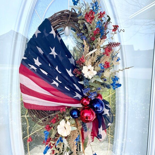 Labor Day Wreath - Etsy