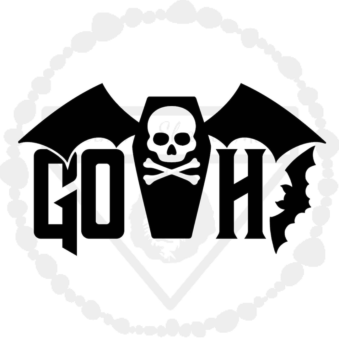 Goth Car Decal, Gothic Car Decal, Coffin Bat Wings Skull Decal Sticker ...