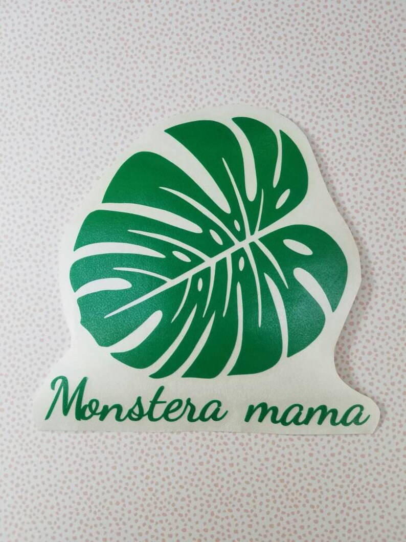 Monstera Mama Vinyl Car Decal Monstera Deliciosa Decal Sticker Laptop ...