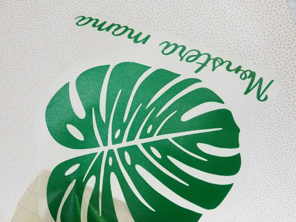 Monstera Mama Vinyl Car Decal Monstera Deliciosa Decal Sticker Laptop ...