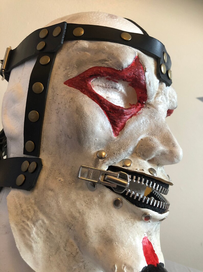 Evil jester mask | Etsy