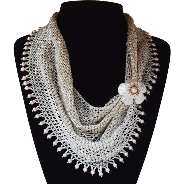 Scarf With Beads - Etsy