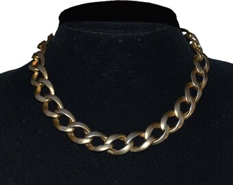 Vintage 1980s Matte Gold Tone Multi-textured Chain Necklace 30.5 - Etsy