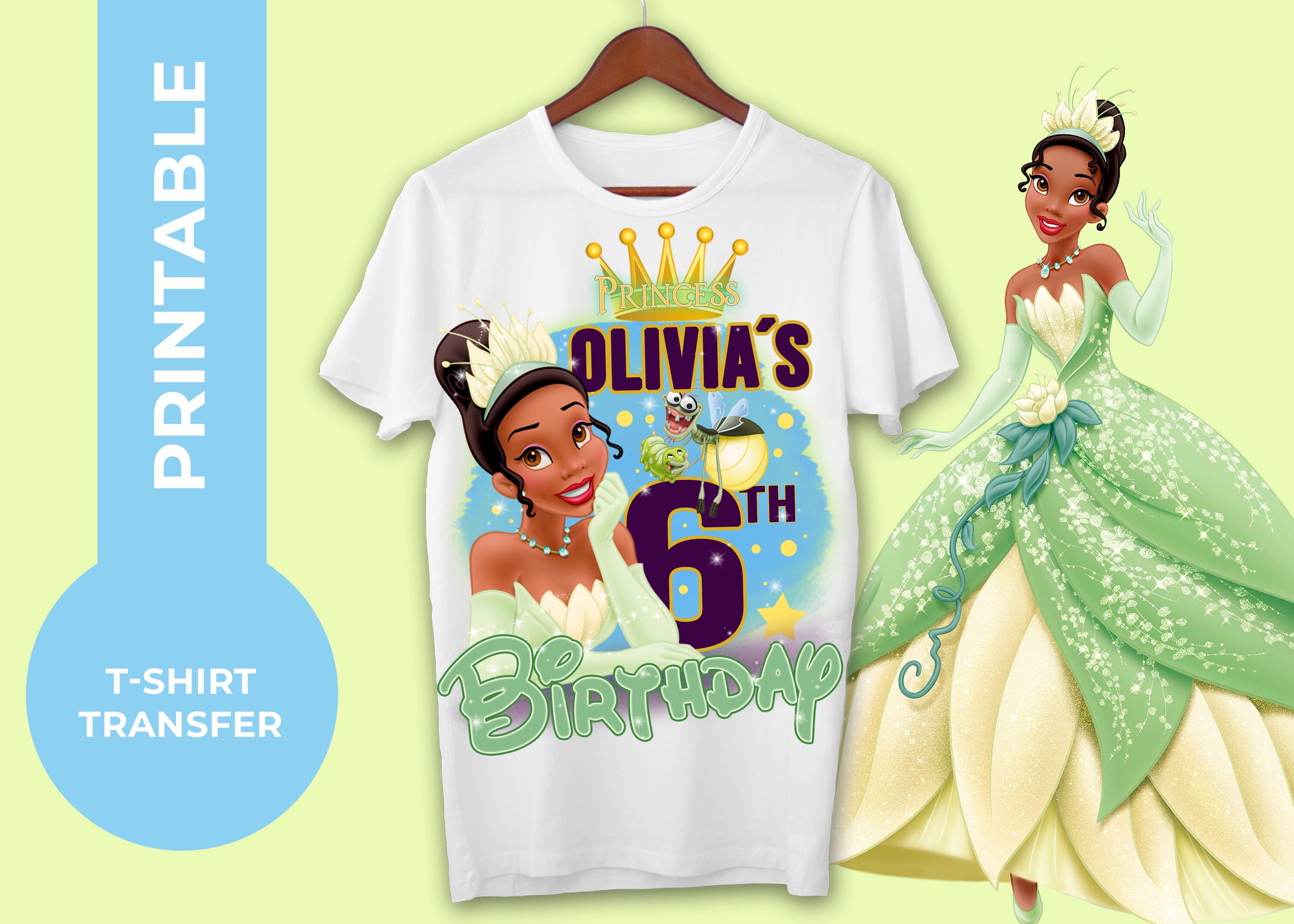 Princess Tiana Shirt Iron on Transfer Princess and the Frog - Etsy Canada