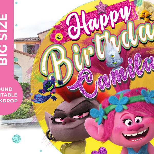 Trolls Backdrop - Etsy