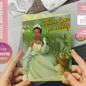 Princess Tiana Invitation, Digital Template, Edit Yourself, Free ...