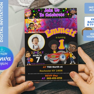 Motown Magic Birthday Invitation, Digital Template, Edit Yourself, Free ...