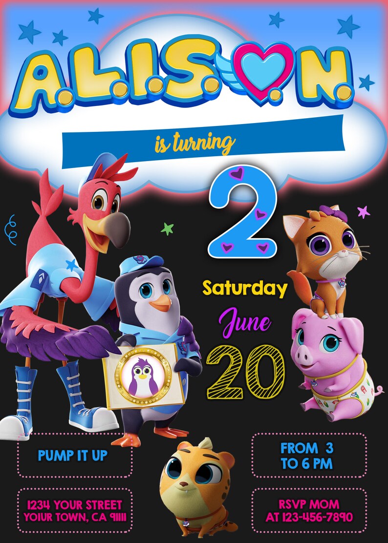 TOTS Birthday Invitation Tiny Ones Transport Service - Etsy