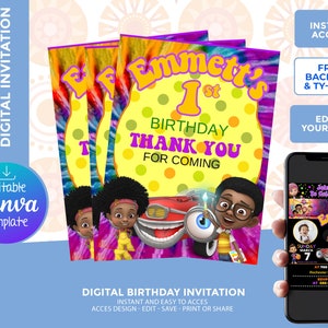 Motown Magic Birthday Invitation, Digital Template, Edit Yourself, Free ...