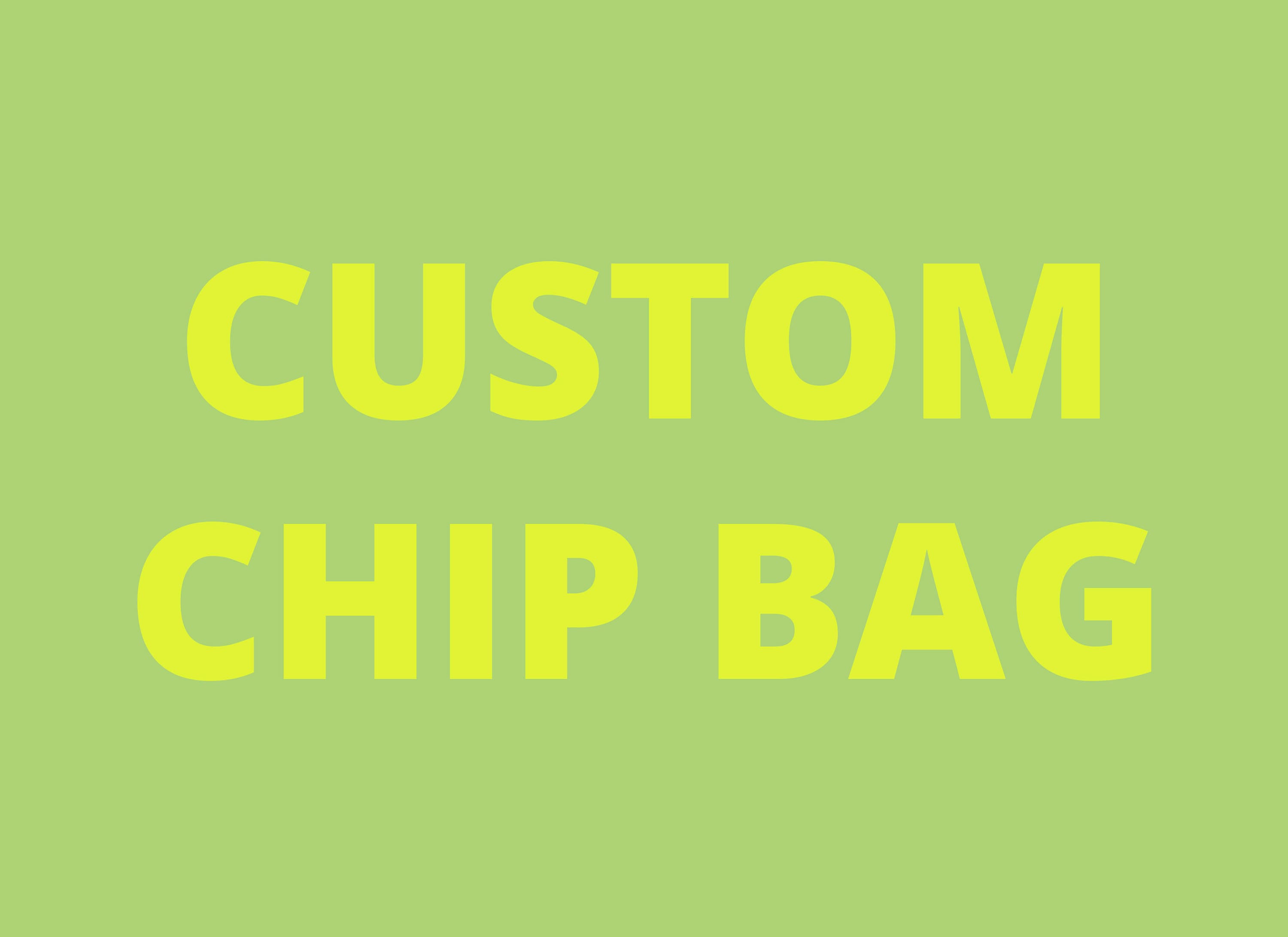 Custom Digital & Printable Chip Bag - Etsy