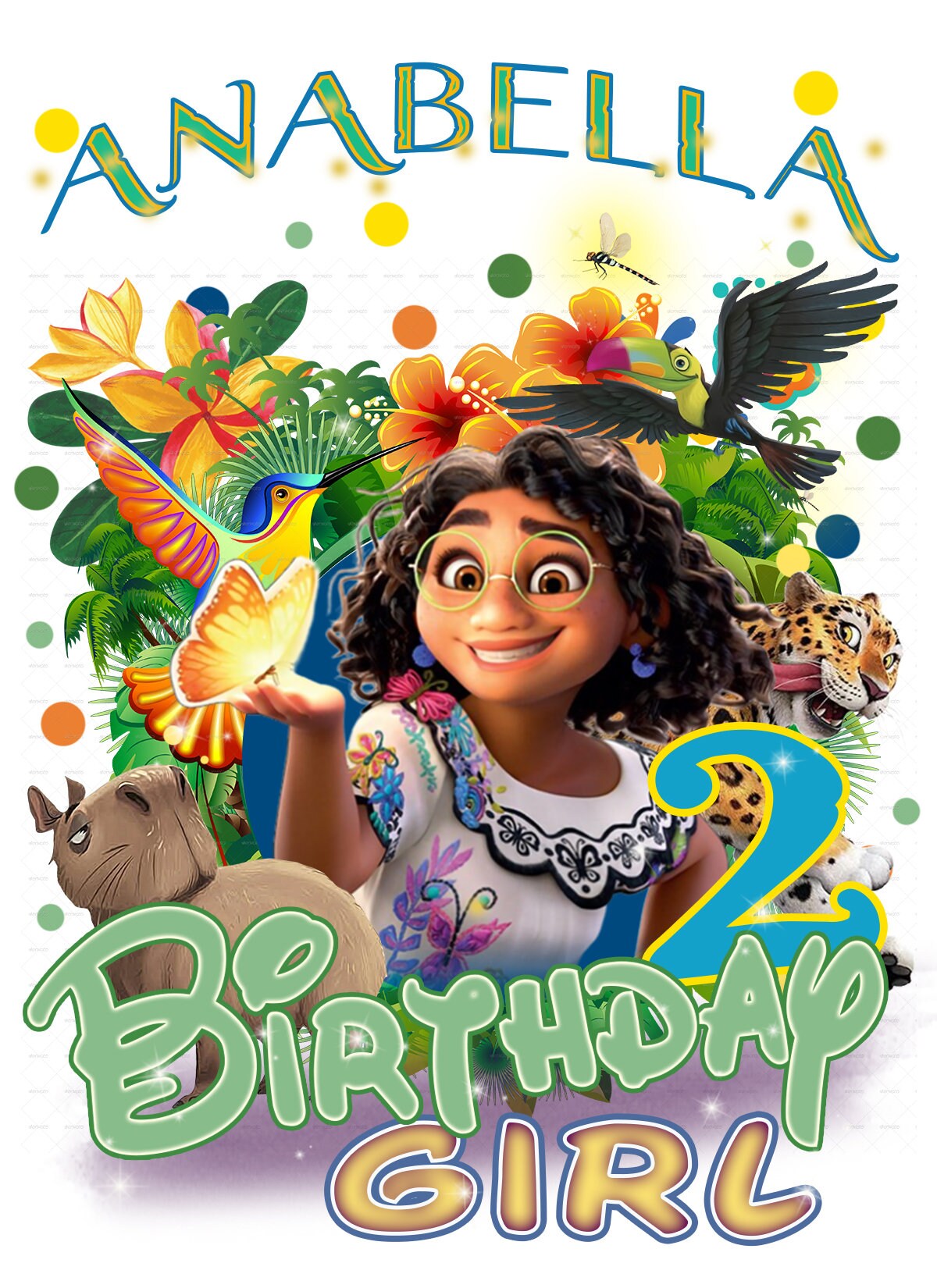 Encanto Birthday Girl Shirt Iron on Transfer Mirabel Shirt - Etsy Canada