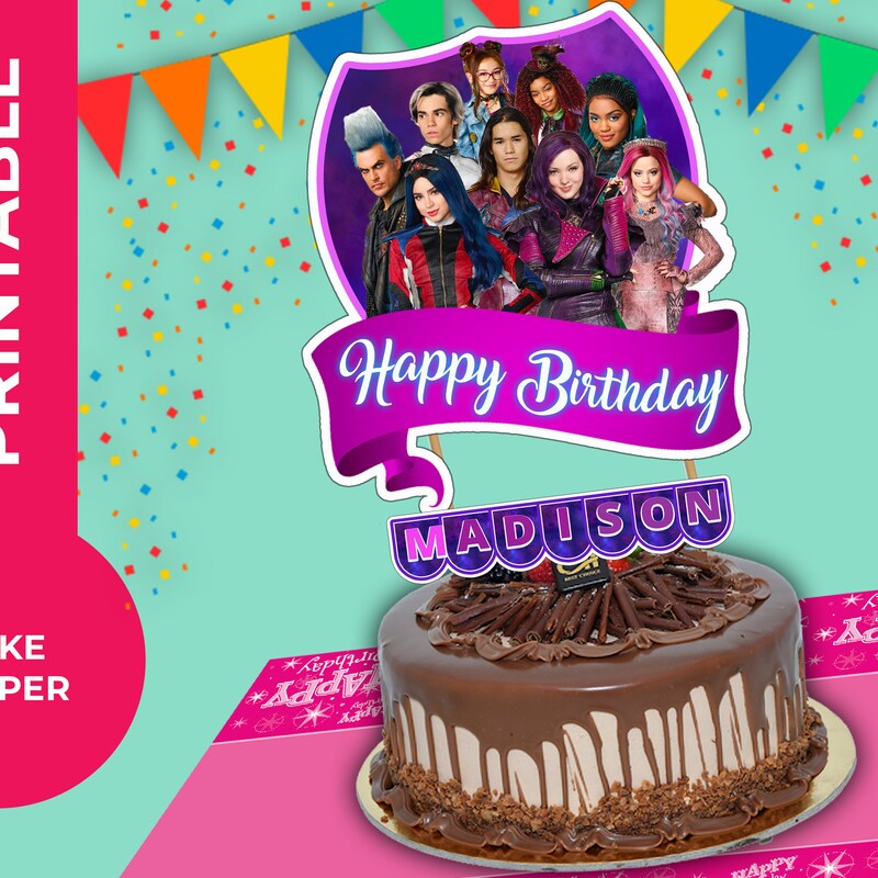 Descendants Cake Topper - Etsy