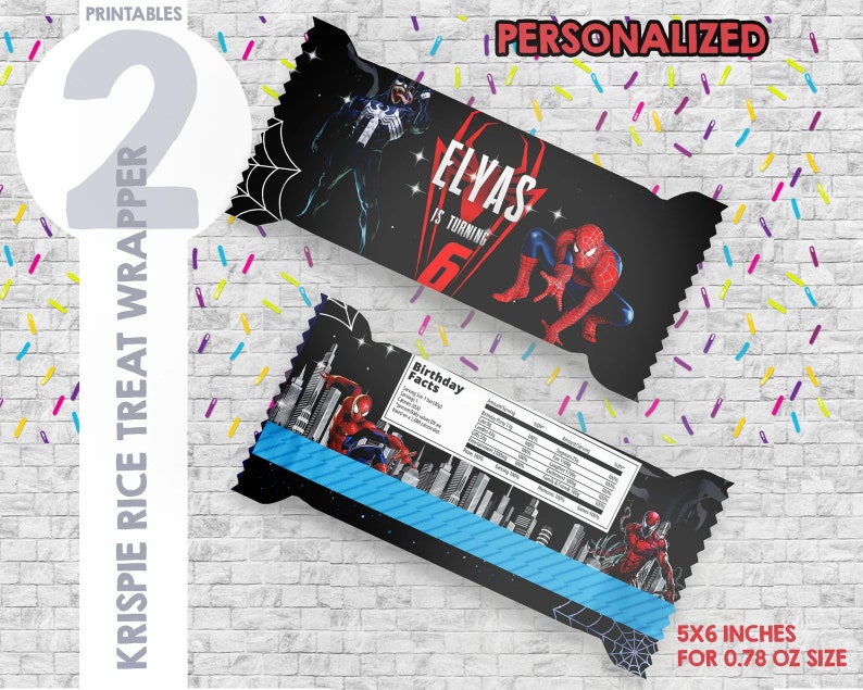 Printable Kids Birthday Party Set: Venom and Spiderman - Etsy