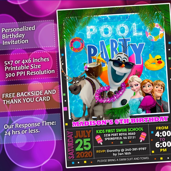 Frozen Pool Party - Etsy