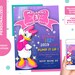 Daisy Duck Invitation Girl Birthday Invitationminnie & | Etsy