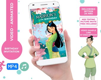 Mulan Invitation Princess Mulan Invitation Mulan Birthday - Etsy