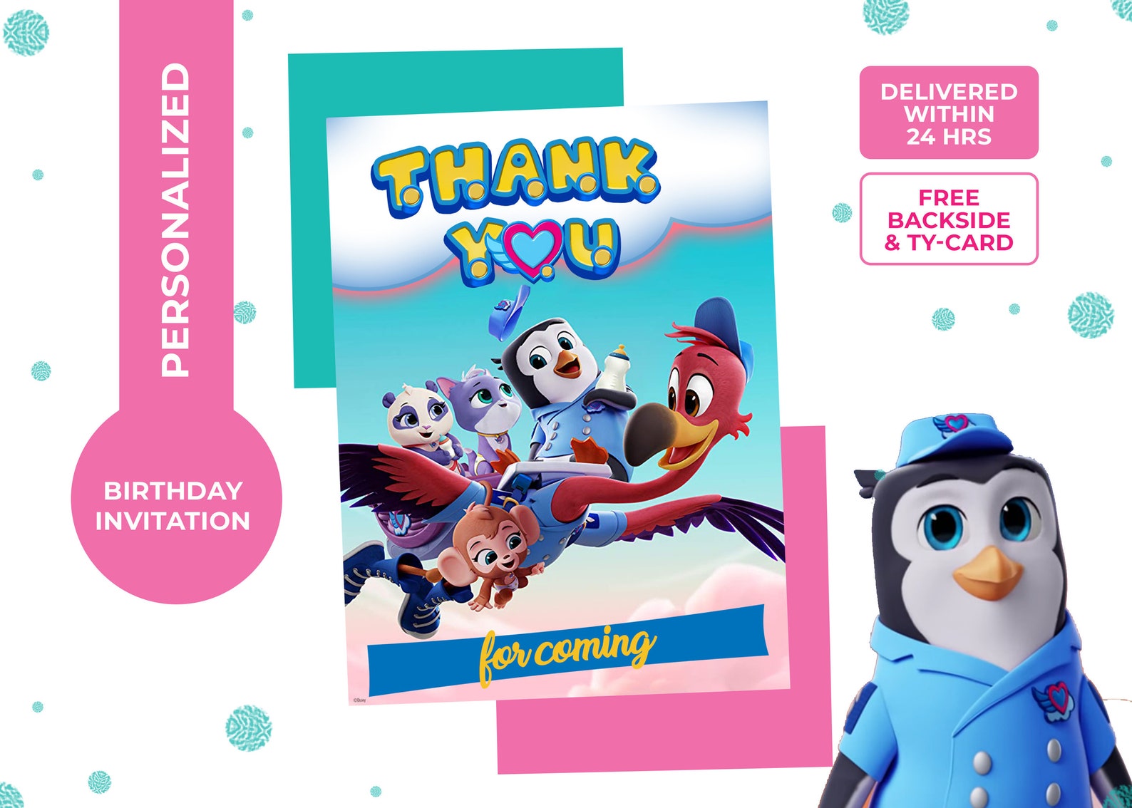 TOTS Birthday Invitation Tiny Ones Transport Service - Etsy