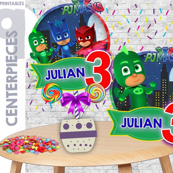 Pj Masks Centerpiece - Etsy