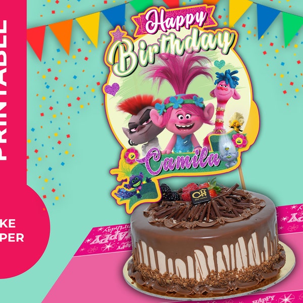 Trolls Cake Toppers - Etsy