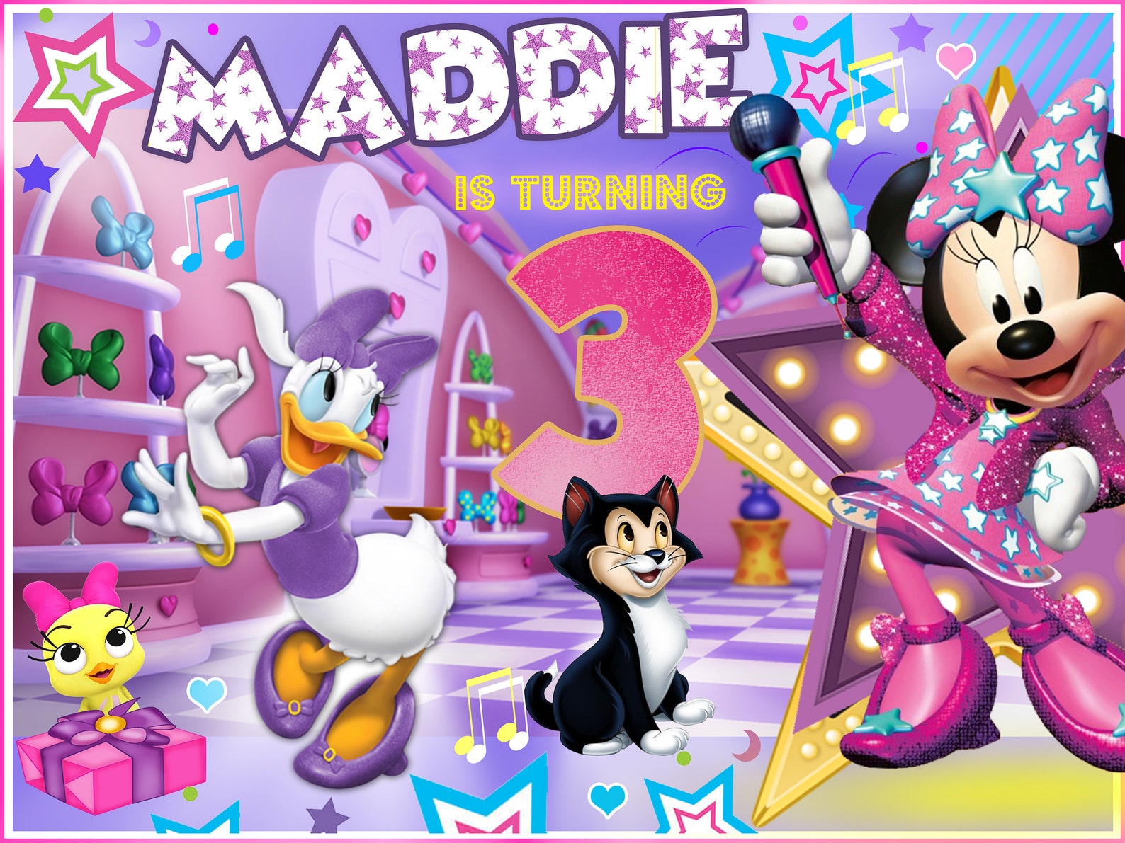 Minnie Mouse Backdrop, Minnie Birthday Decoration, Girl Birthday ...