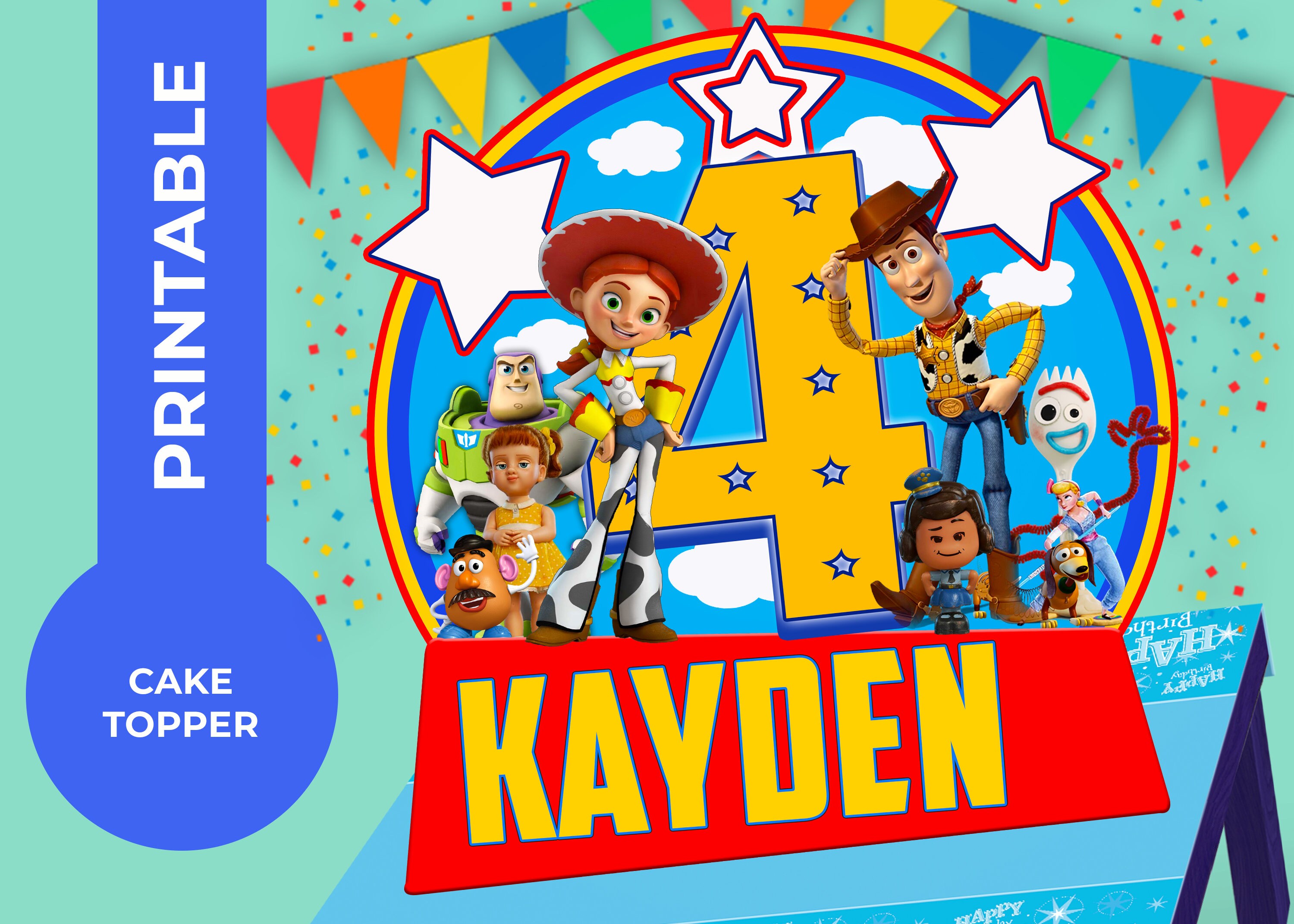Toy Story Printable Cake Topper Digital Cake Topper | Etsy New Zealand