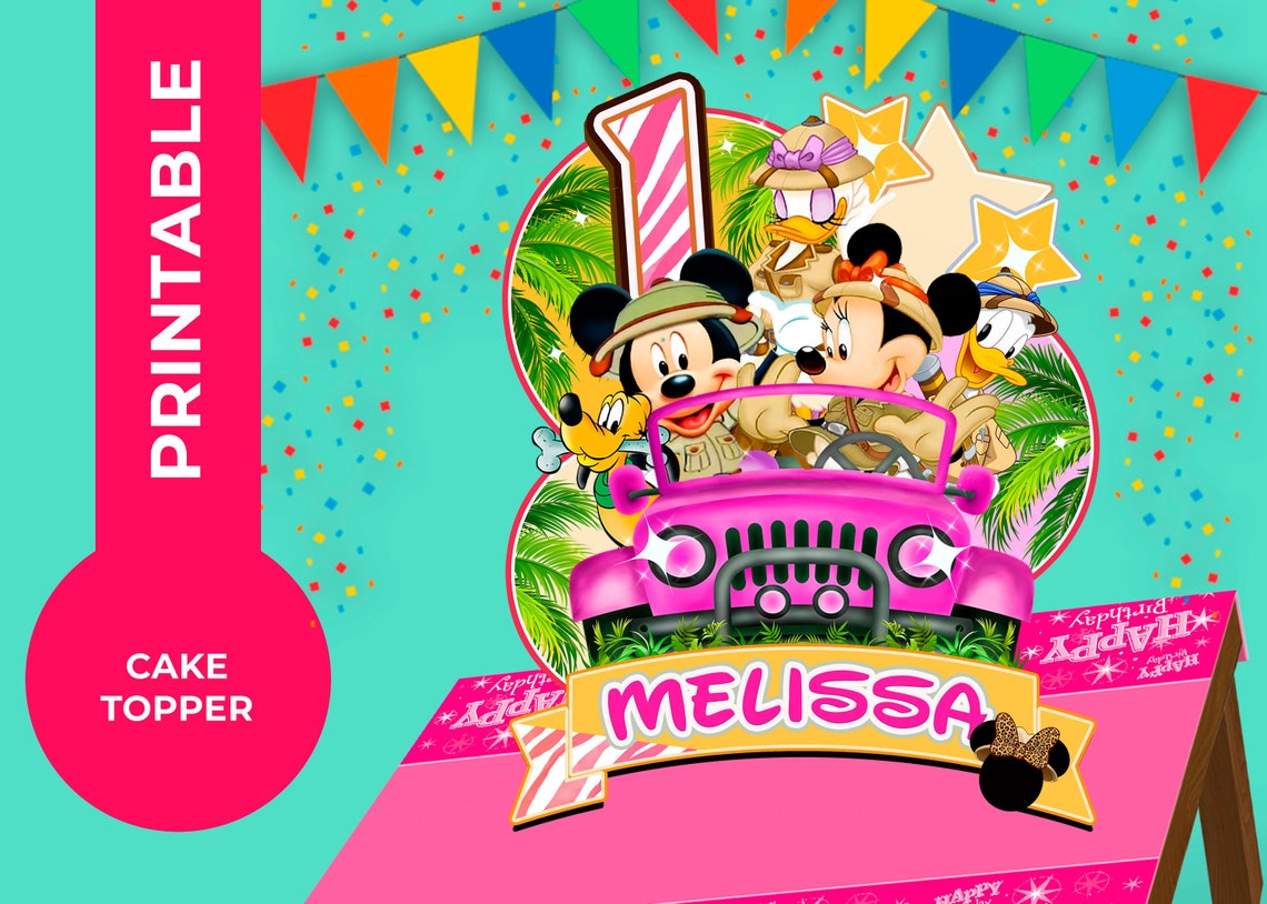 Printable Kids Birthday Party Set: Minnie Safari - Etsy