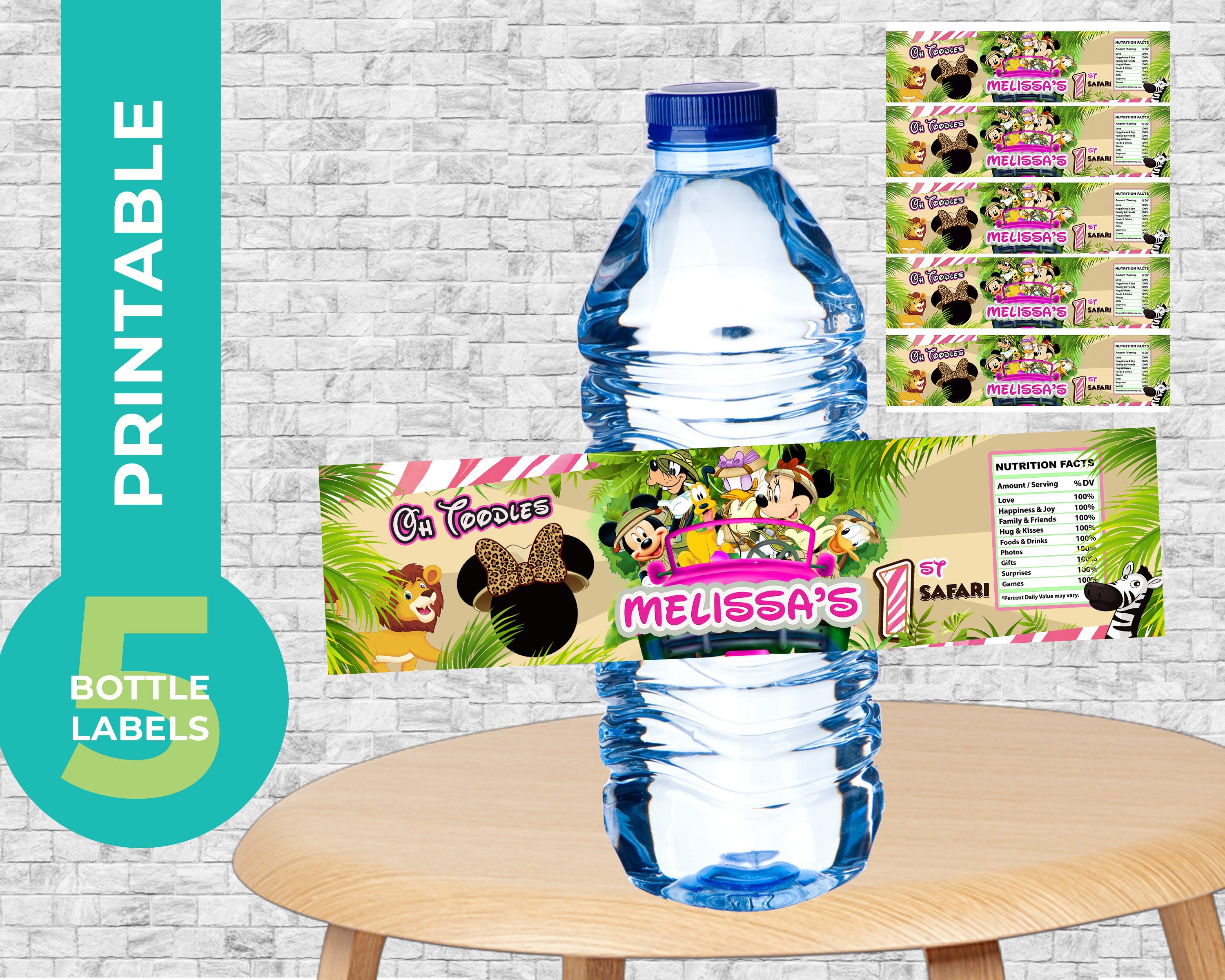 Printable Kids Birthday Party Set: Minnie Safari - Etsy