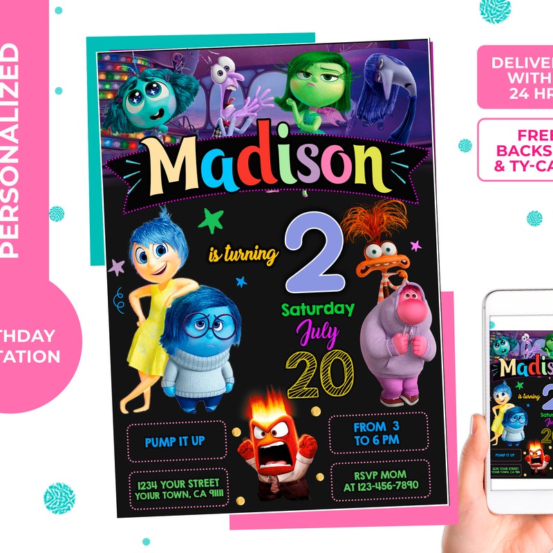 Inside Out Birthday - Etsy