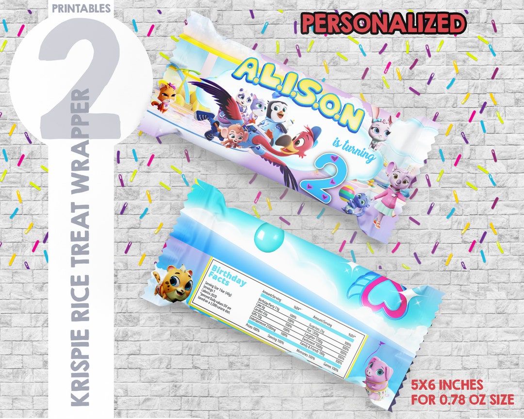 TOTS Rice Krispie Treats Wrapper, Personalized Printable Wrapper Label ...