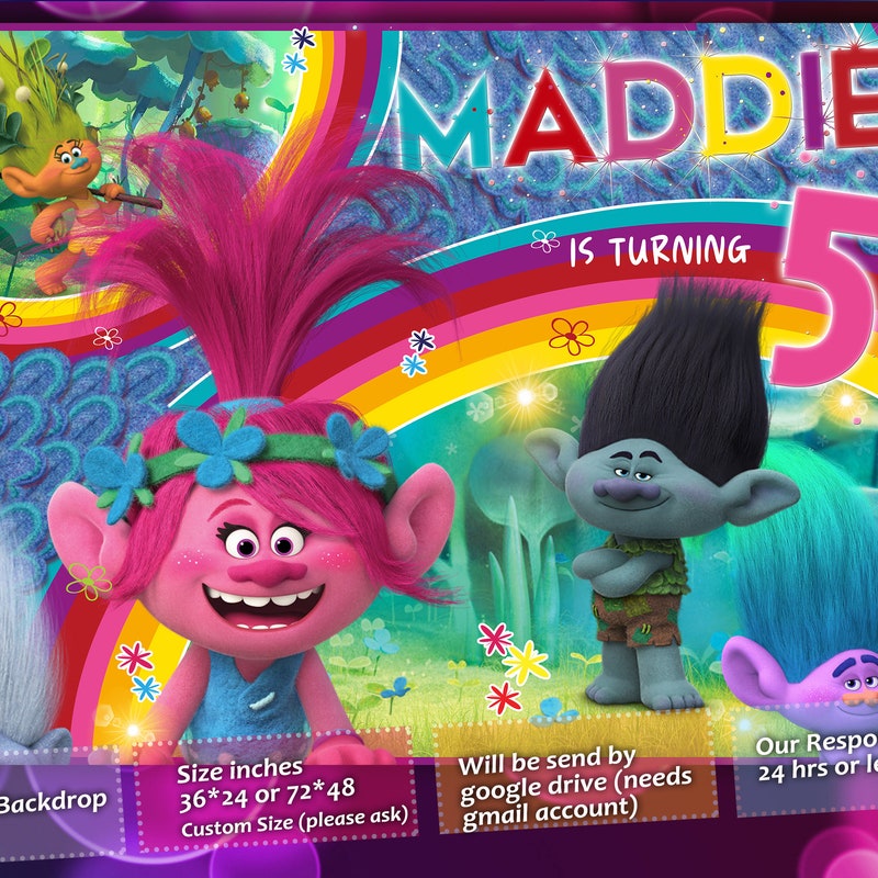 Trolls Backdrop - Etsy