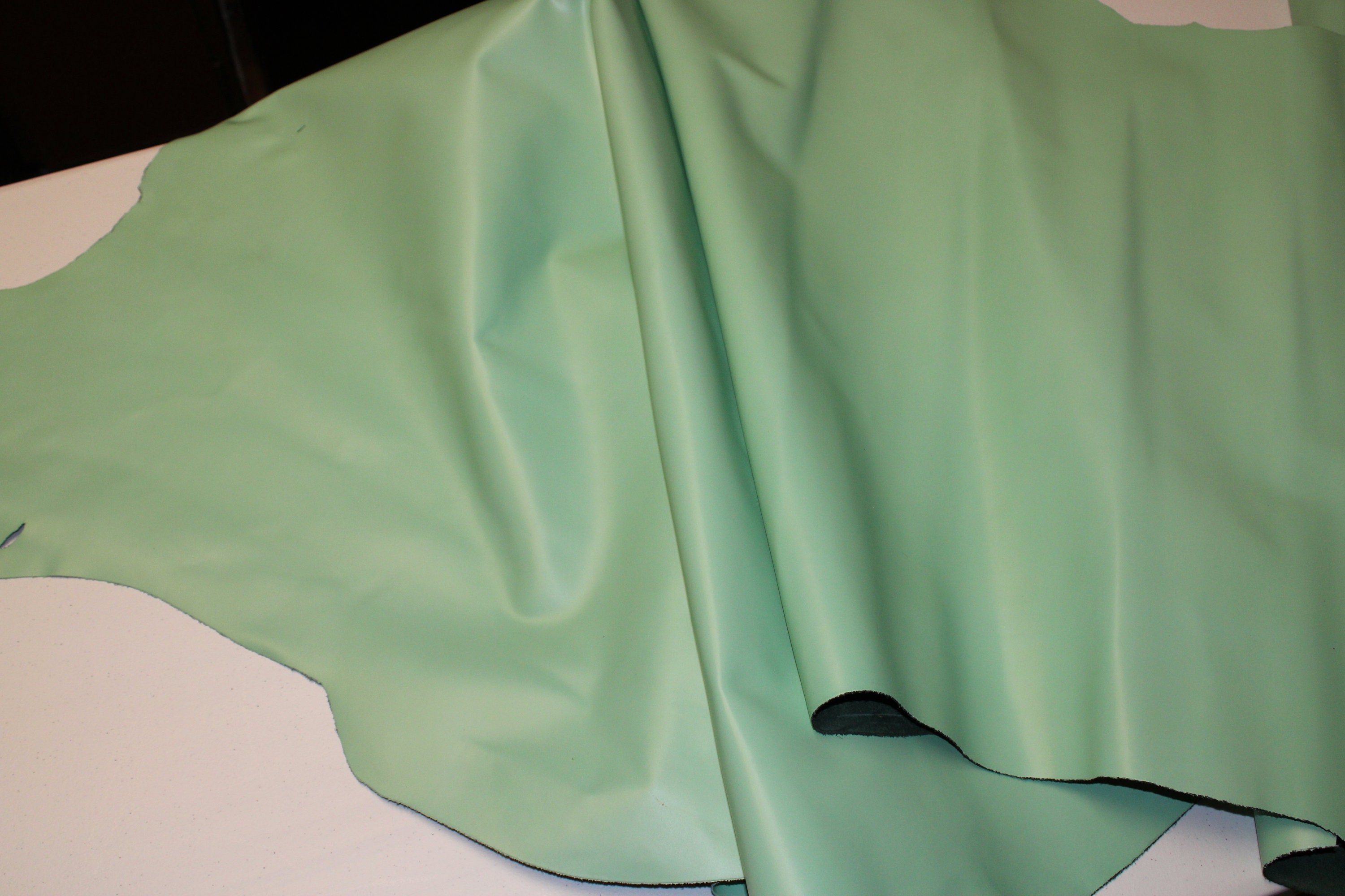 Piel verde pistacho cuero de alta calidad / 3 oz 3.5 oz | Etsy