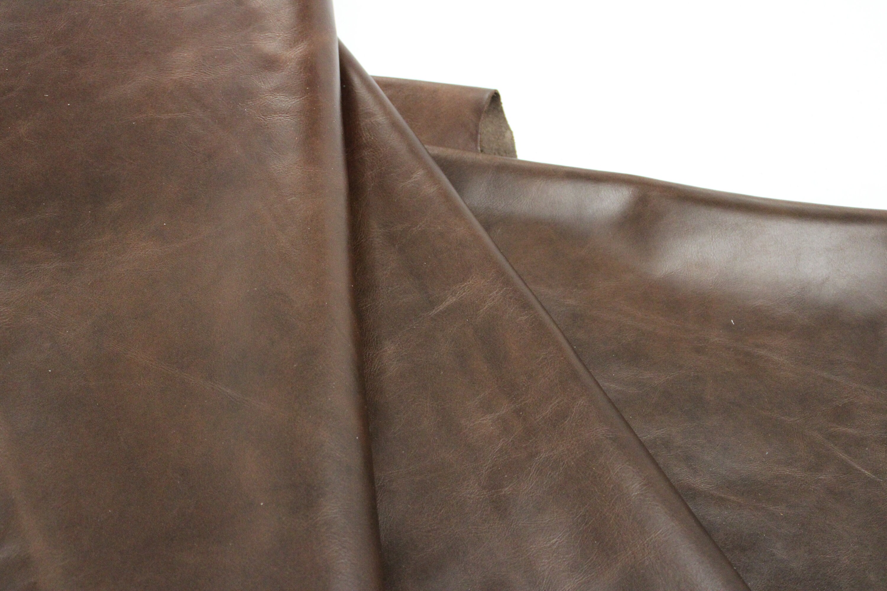 Brown Distressed Cowhide Leather Pre Cut Pieces Full Grain | Etsy