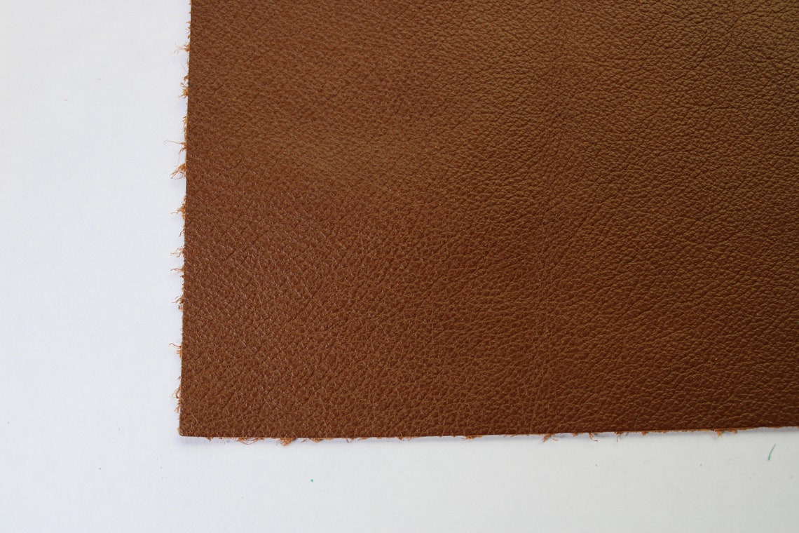 Cognac Brown Cowhide Leather Pre Cut Pieces Full Grain | Etsy