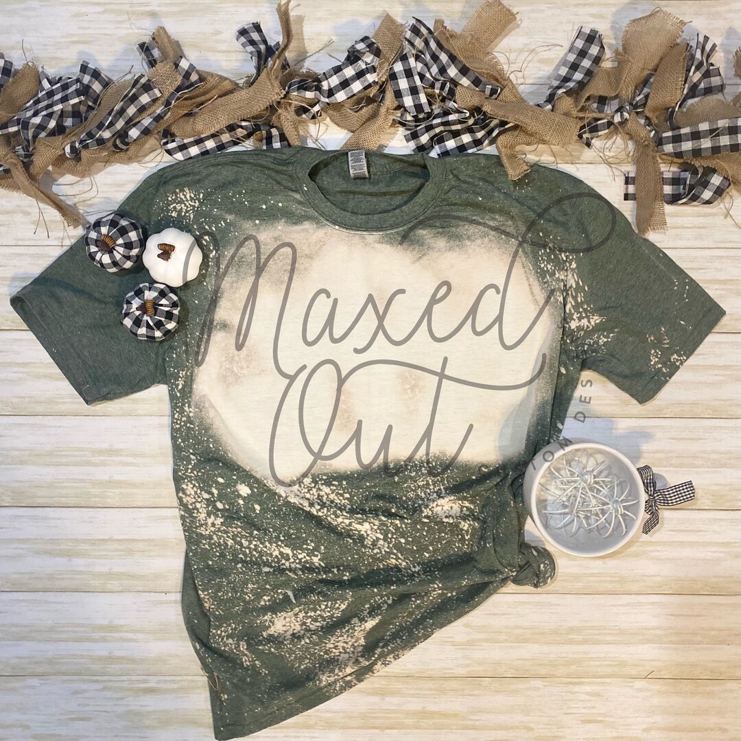 Bleached Fall Shirt Mockup Gildan Softstyle G640 Heather - Etsy