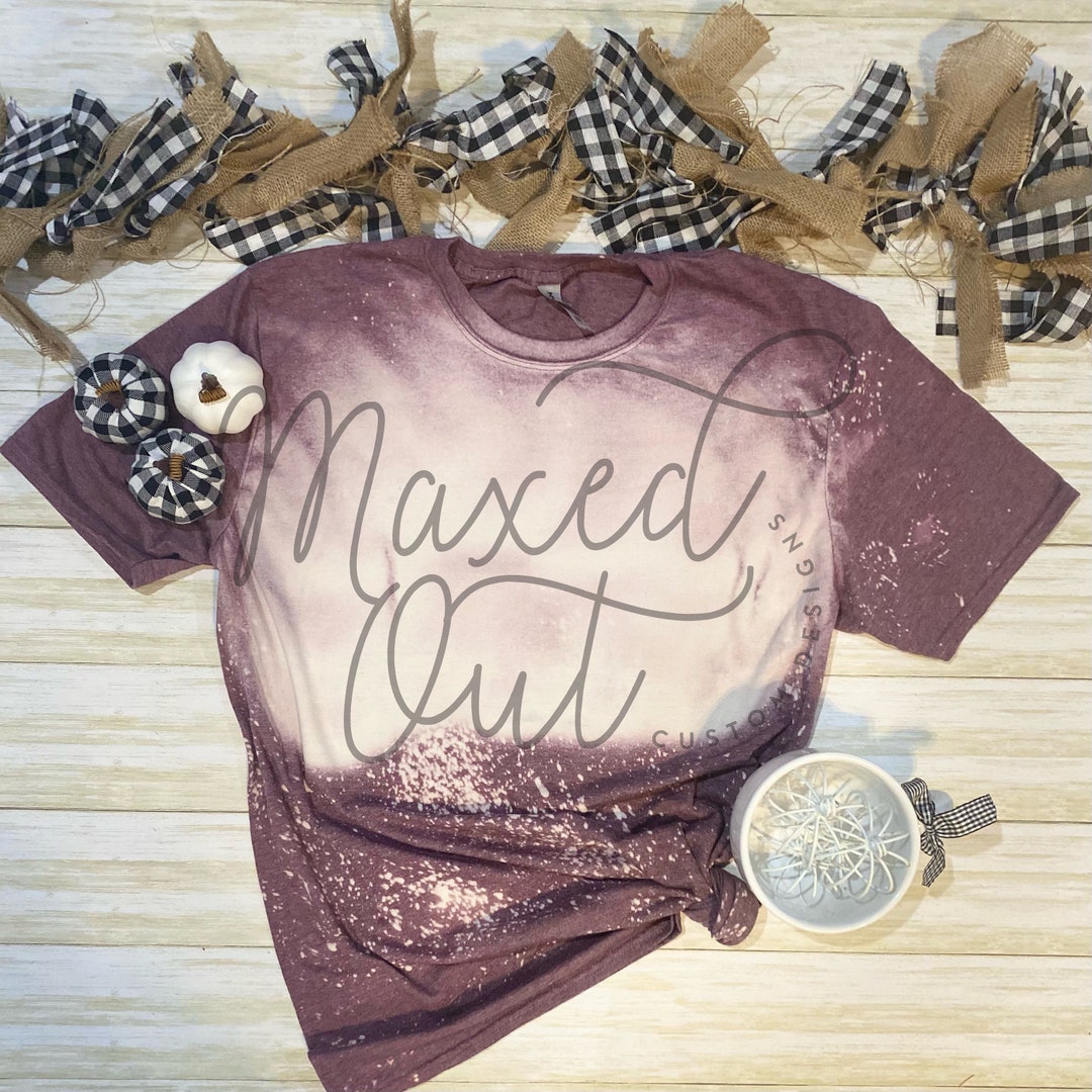 Bleached Fall Shirt Mockup Gildan Softstyle G640 Heather - Etsy