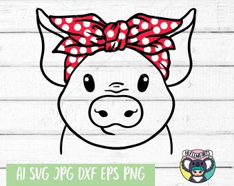 Pig svg | Etsy