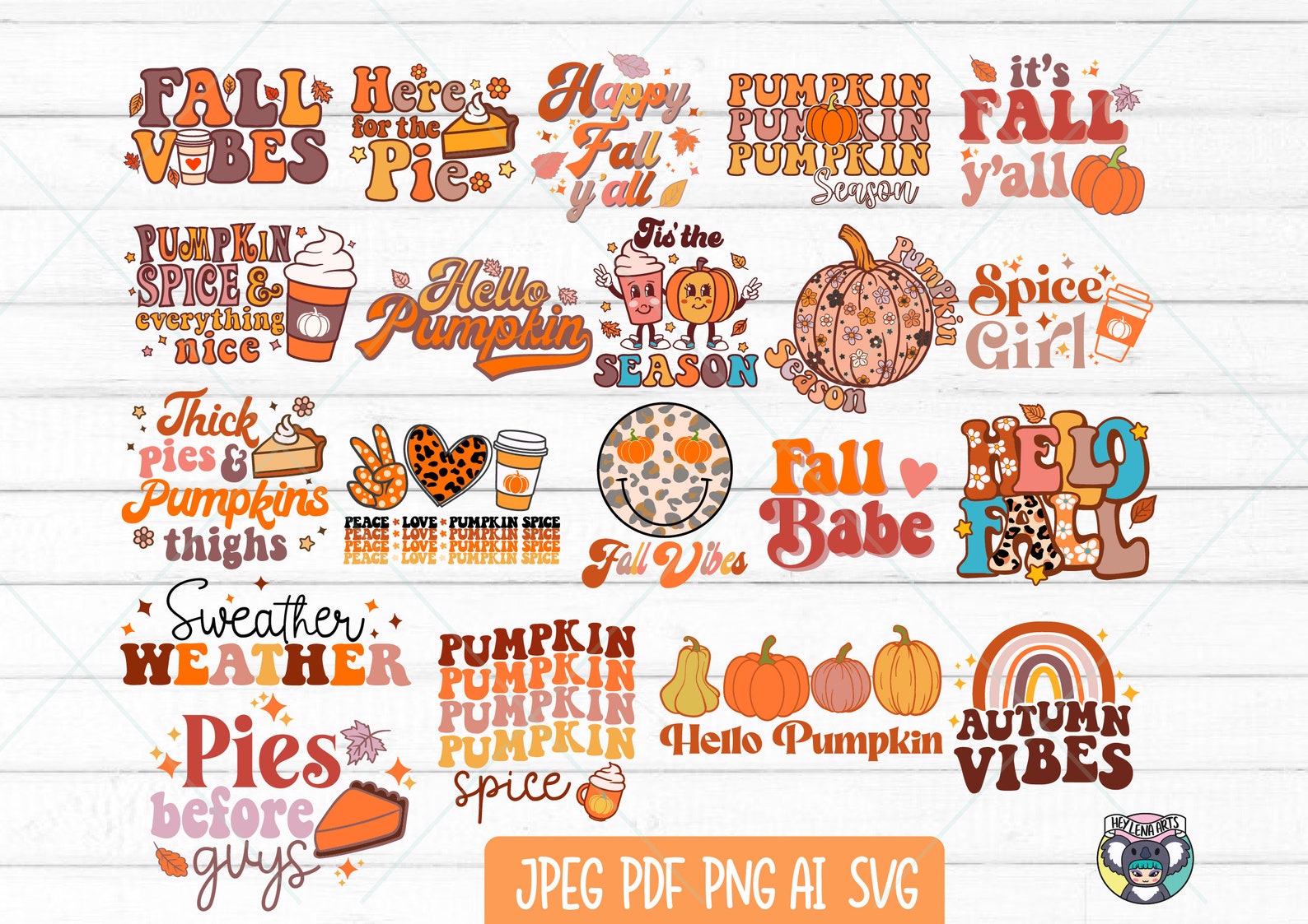Fall Svg Bundle Retro Fall Svg Bundle Autumn Bundle Svg - Etsy