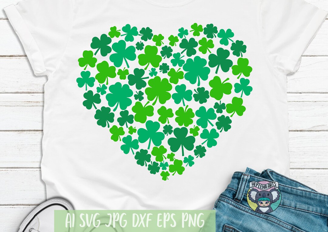 St Patrick's Day Svg, Heart, Shamrock SVG, Saint Patricks Day, St ...