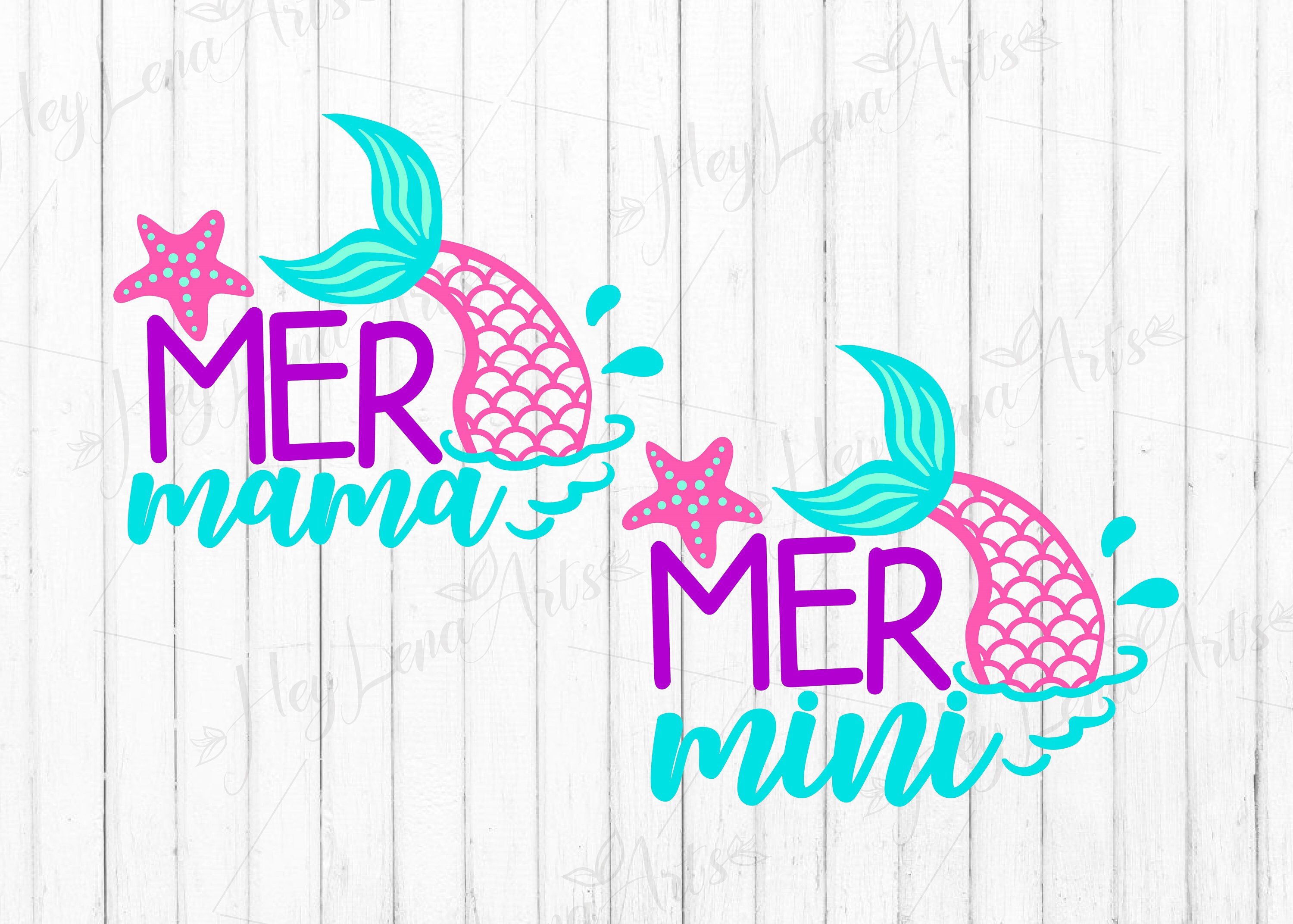 Mer Mama SVG Mer Mini Svg Mermazing Svg Mermaid Tail Svg - Etsy
