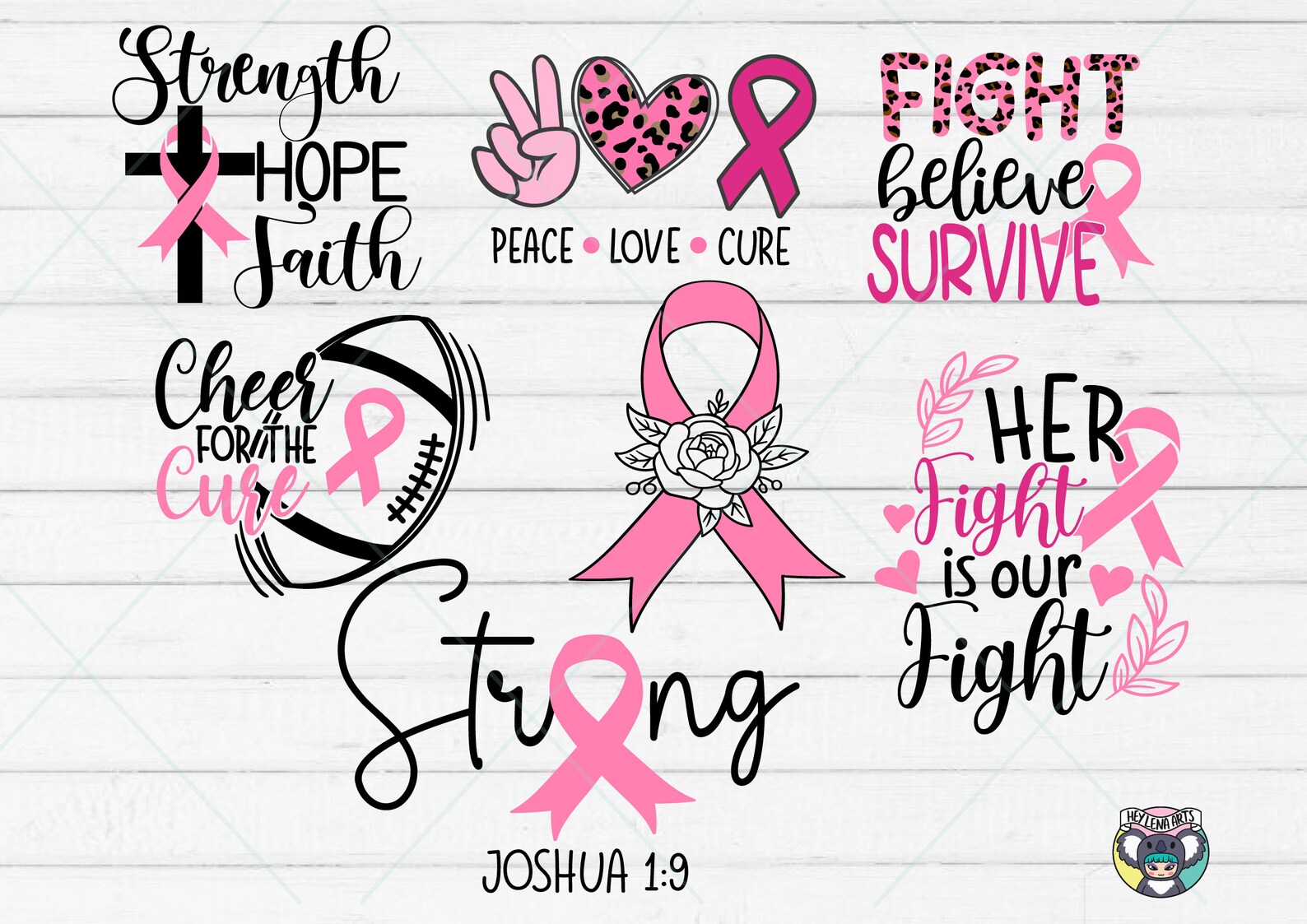 Breast Cancer Svg Bundle Breast Cancer Awareness Breast - Etsy UK