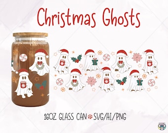 Christmas Tree Can Glass Wrap SVG Minimalist Coffee Cup - Etsy