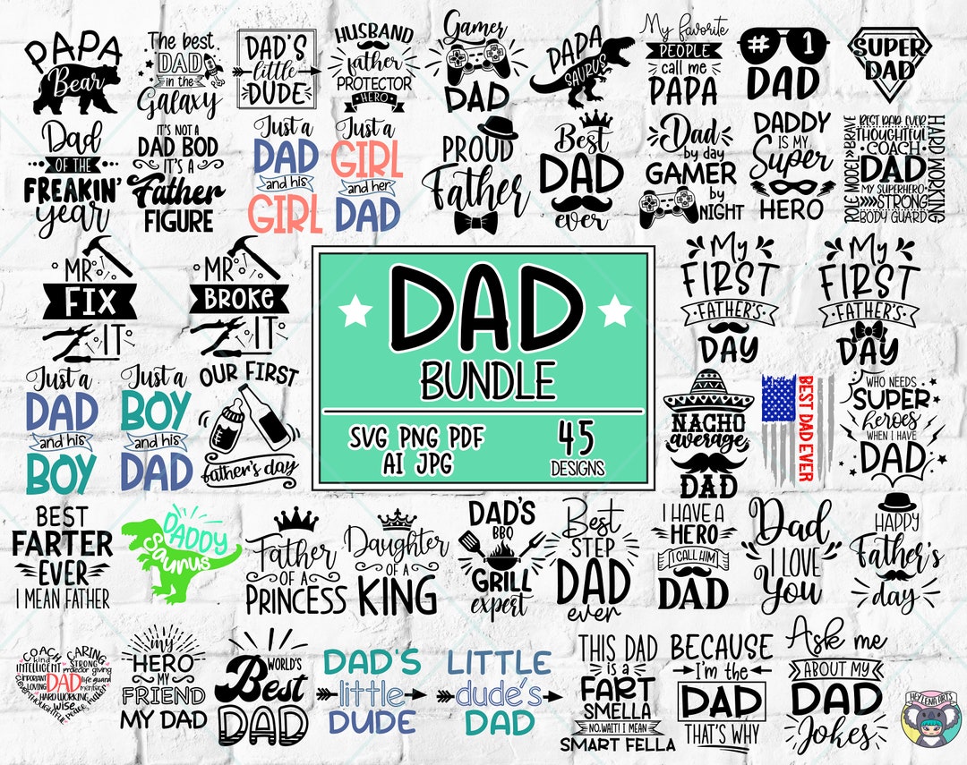 Fathers Day Svg Bundle, Funny Dad Svg, Dad SVG, Super Dad Svg, Dad Svg ...