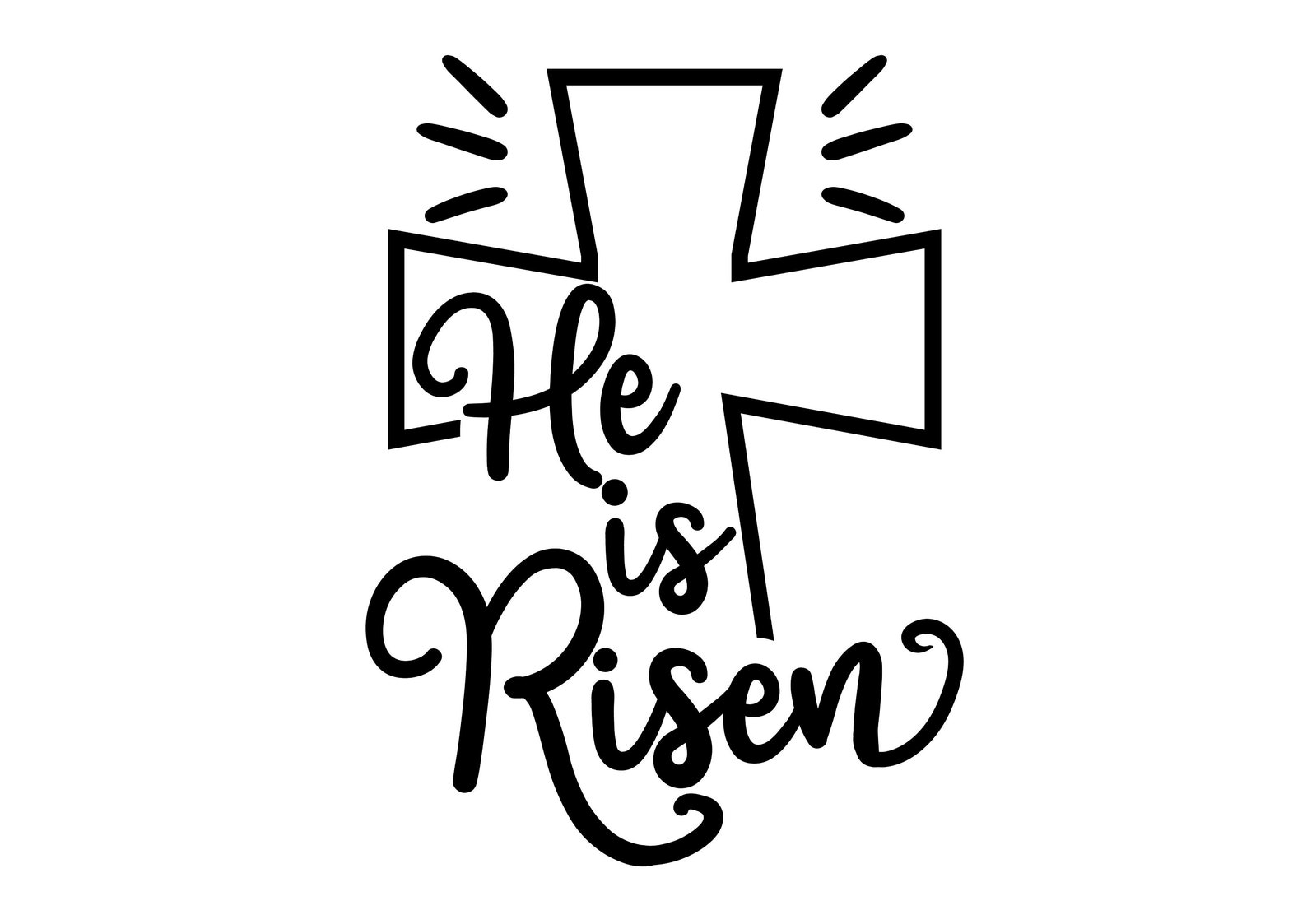 Easter Svg He is Risen Svg Cross Svg Jesus Svg Christian - Etsy