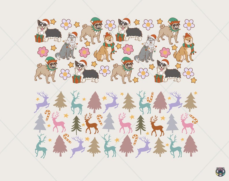 Christmas Libbey Glass Can Wrap SVG Bundle (digital Download) - Etsy