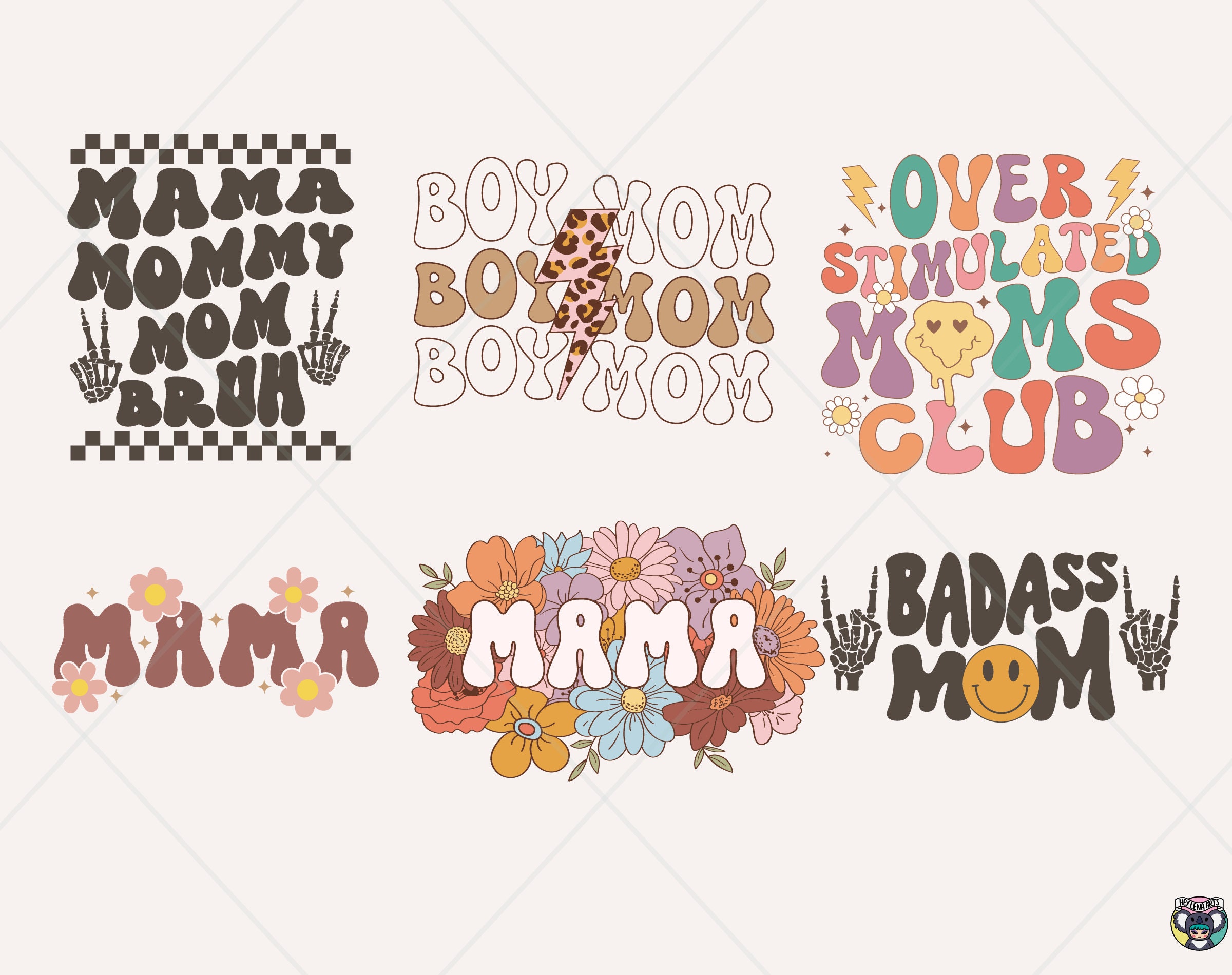 Retro Mama SVG PNG Bundle: Groovy Mom Quotes (digital Download) - Etsy