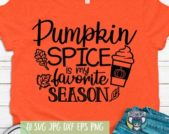 Thanksgiving SVG Cut File: Pumpkin Spice Fall Design (digital Download ...