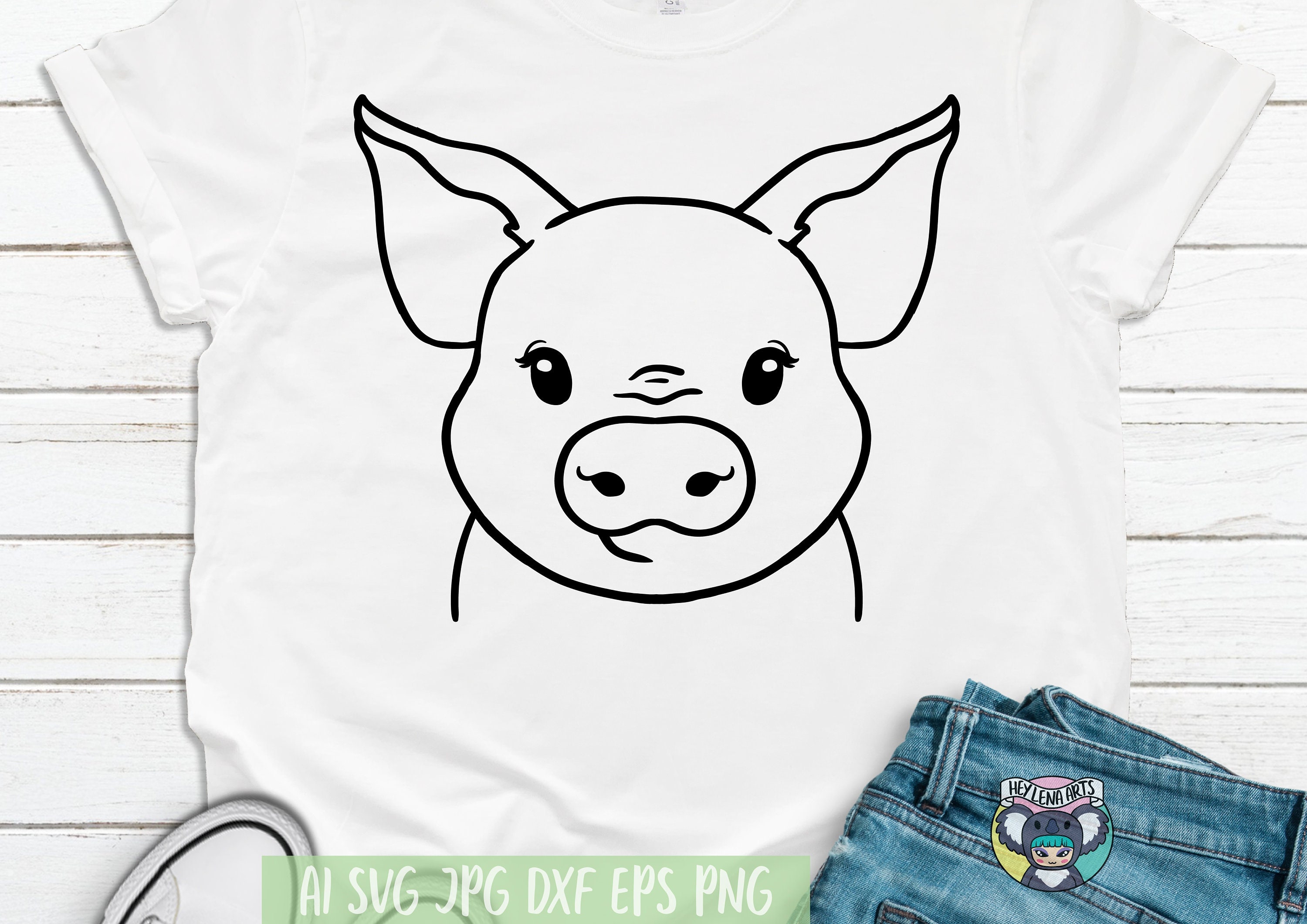 Cute Pig Face SVG, Farm Animal Clipart (digital Download) - Etsy