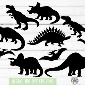Dinosaur Svg T-rex Svg Dino Svg Dinosaur Silhouette Dino - Etsy