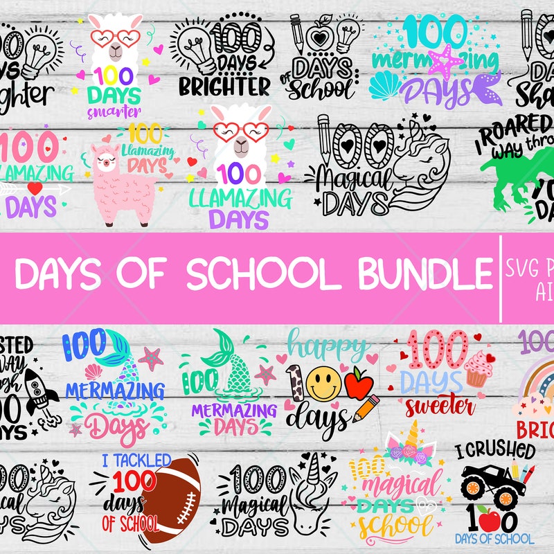 100th Day Svg - Etsy
